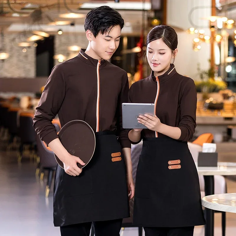 Restaurant Waiter Overalls Catering Service Teahouse Cafe Chinese Style ...