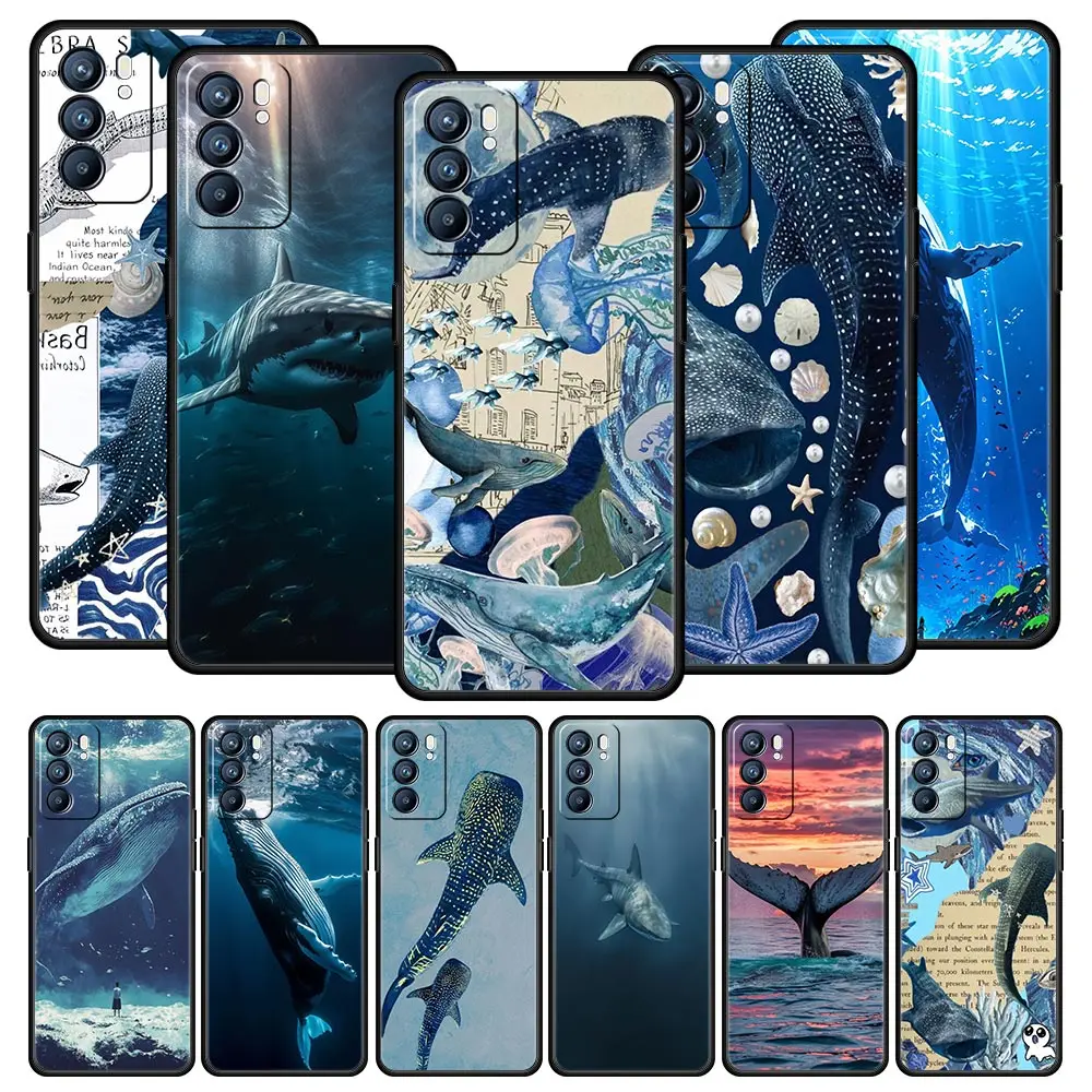 Ocean Whale Shark Swimming Phone Case For Oppo Reno13 Reno12 Reno11 F ...