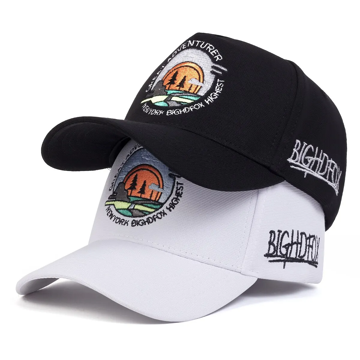 Unisex-Sunset-Pattern-Letter-Embroidery-Baseball-Caps-Spring-and-Autumn ...