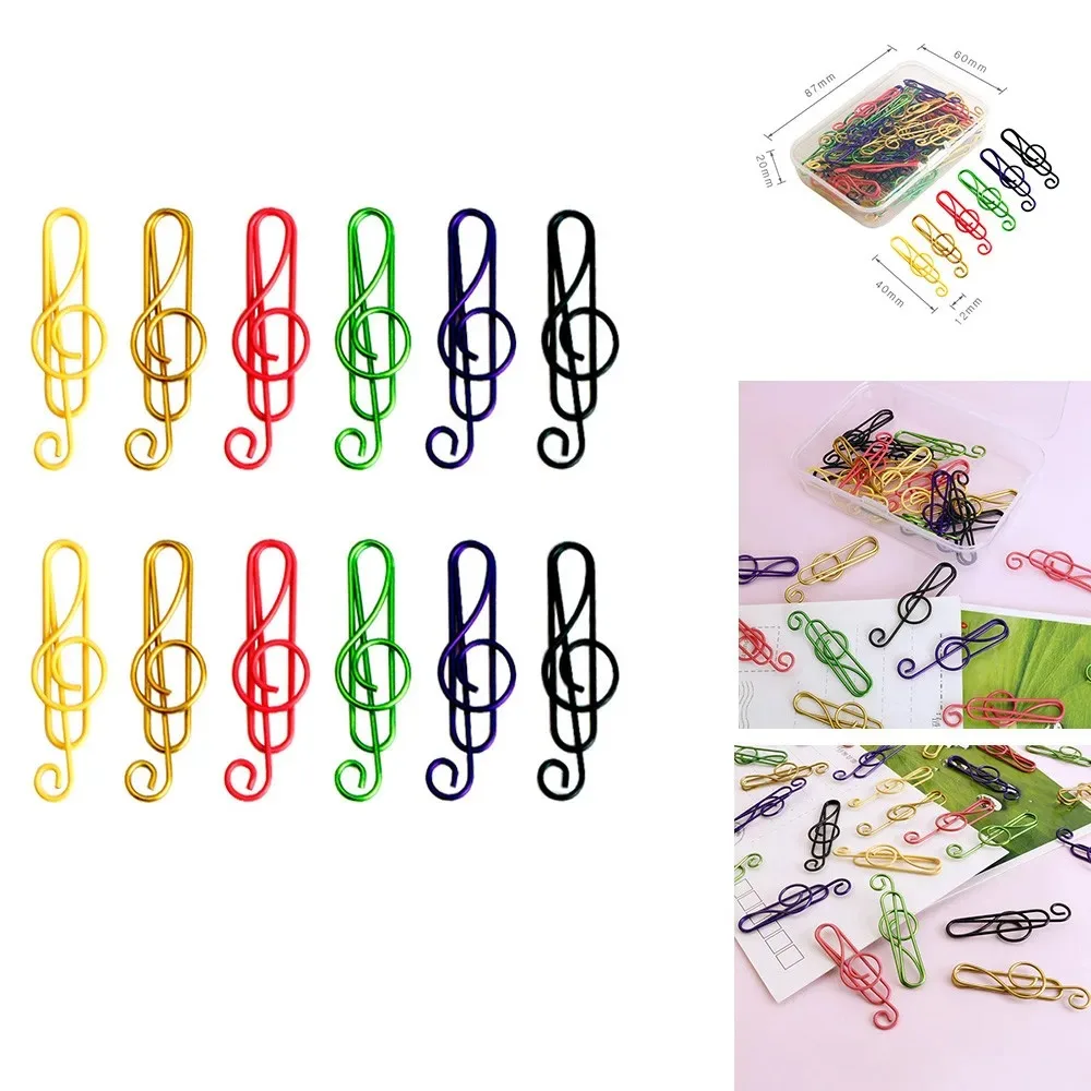 30-50-100pcs-box-Colorful-Music-Note-Shaped-Paper-Clips-Decorative ...