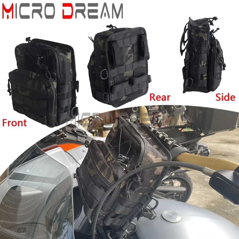 Front Handle Bars Bags Travel Storage Bag For Harley Touring Softail ...
