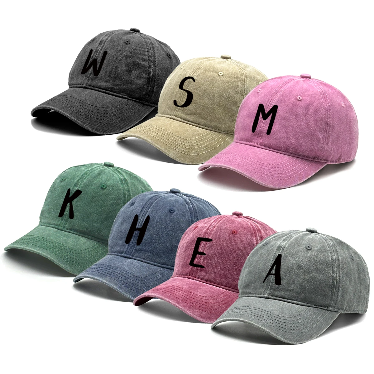 Classic Alphabetes A-Z Black Letter Caps Cute Baseball Hat Hats for Men ...