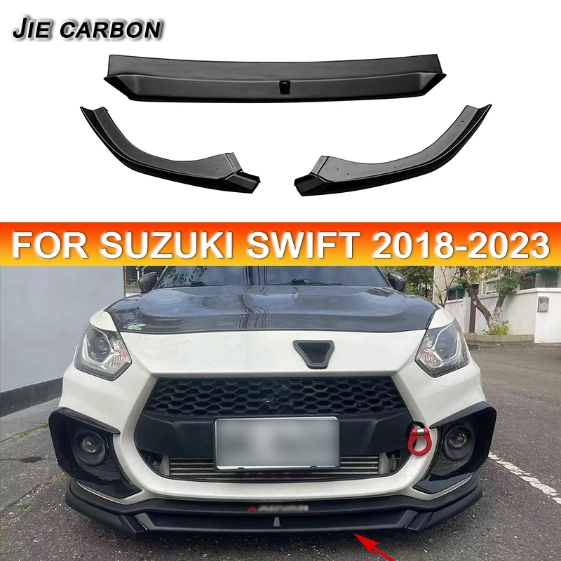 For-2018-2024-Series-Suzuki-Swift-Sport-ZC33S-Front-Bumper-Diffuser-ABS ...