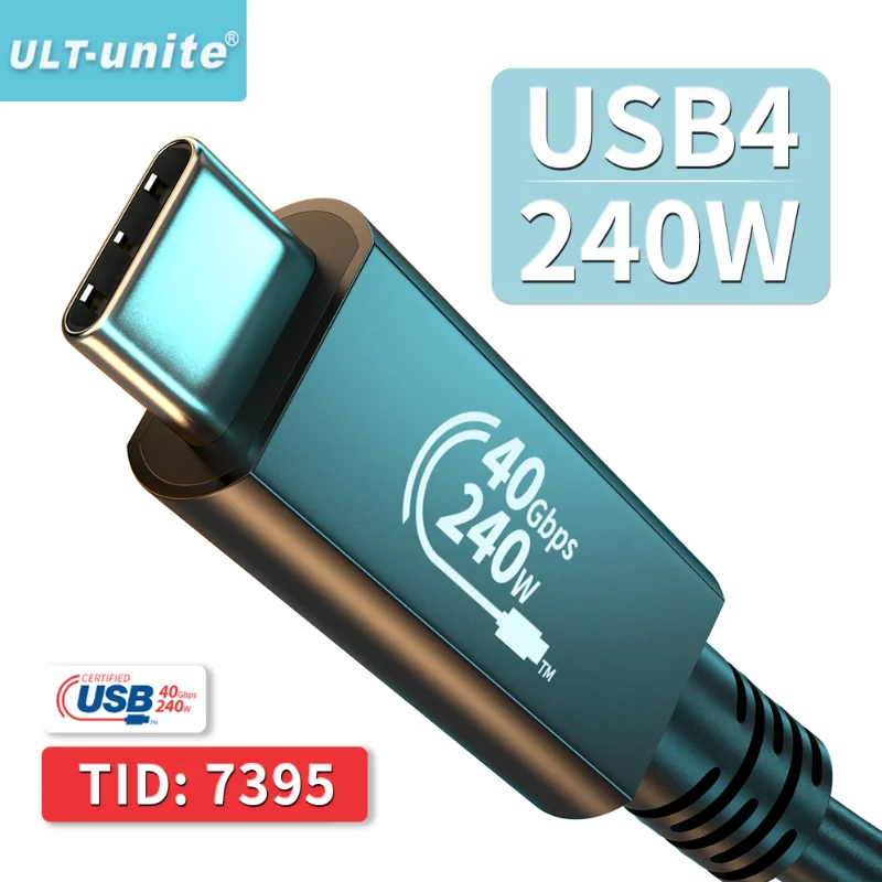 ULT unite USB4 Cable 8K Type C Gen3 40Gbps Cables 240W Fast Charge ...