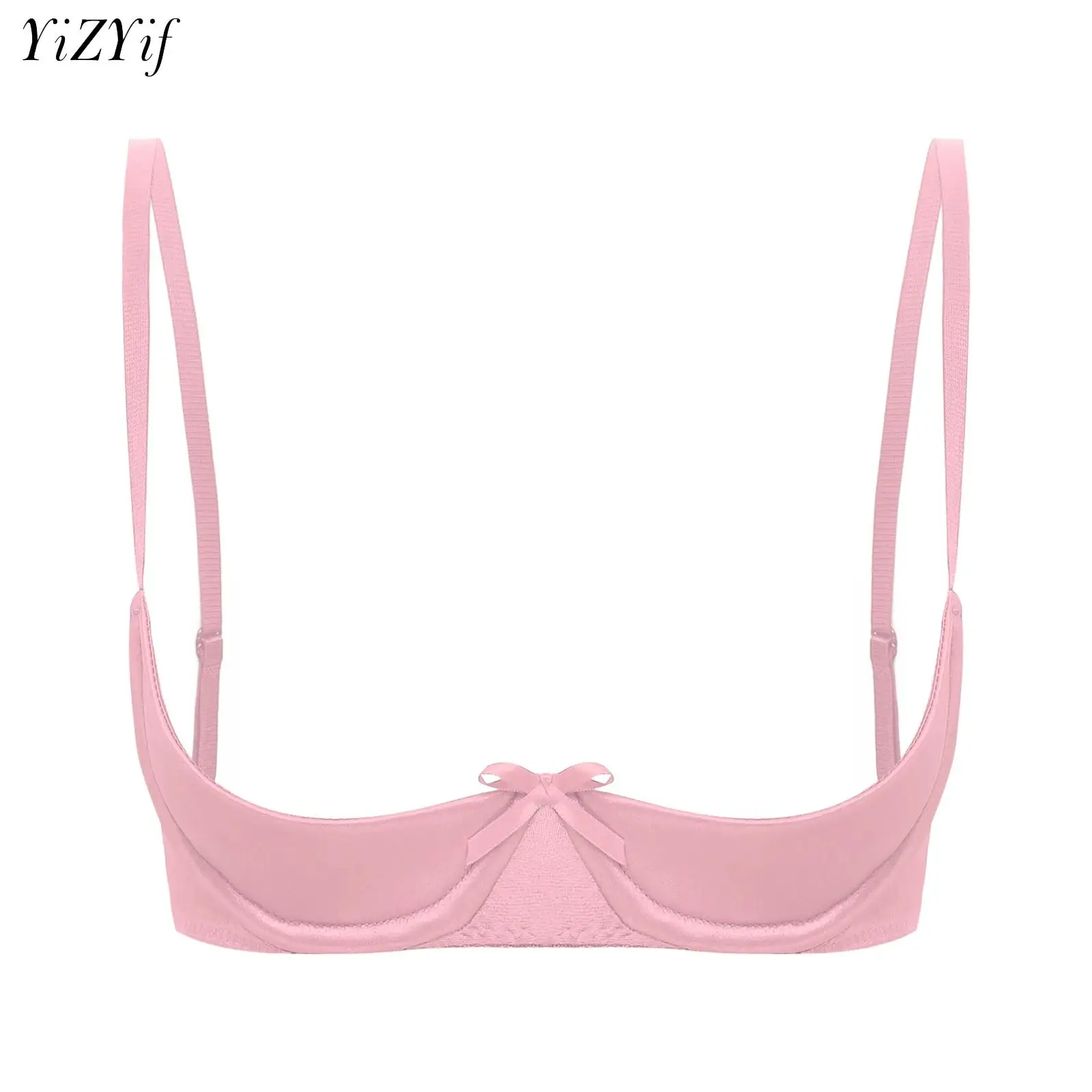 Women-s-Sexy-Open-Cup-Bra-Lingerie-1-4-Cups-Exposed-Nipples-Chest-Push ...