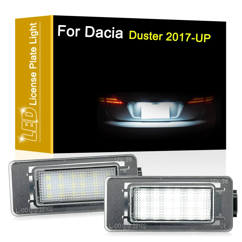 12V LED Number Plate Lamp For Dacia Duster 2017 2018 2019 2020 2021 ...