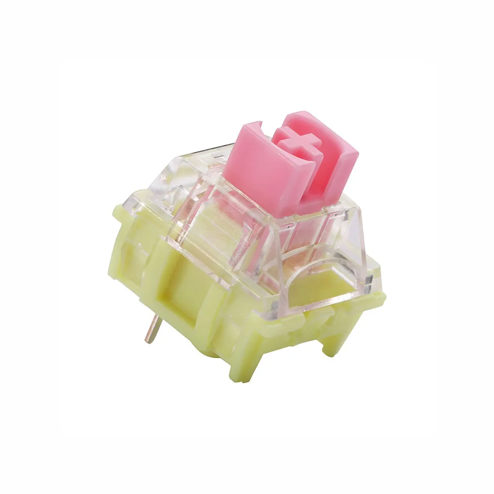 TTC V2 Gold Pink Keyboard Switch 3 Pin Silver Smooth Hot Swap 37g ...