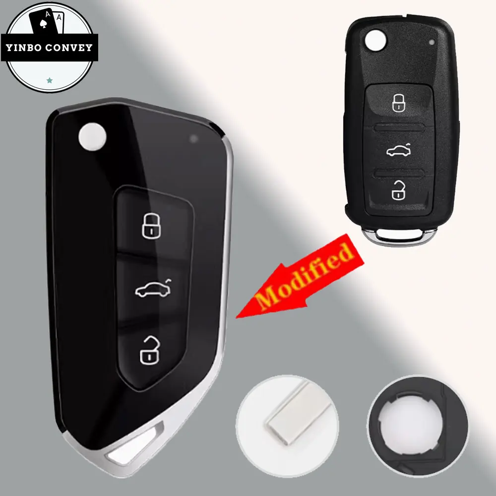 YINBO-3Buttons-Modified-Remote-Key-Shell-Case-Fob-ForVW-Volkswagen ...