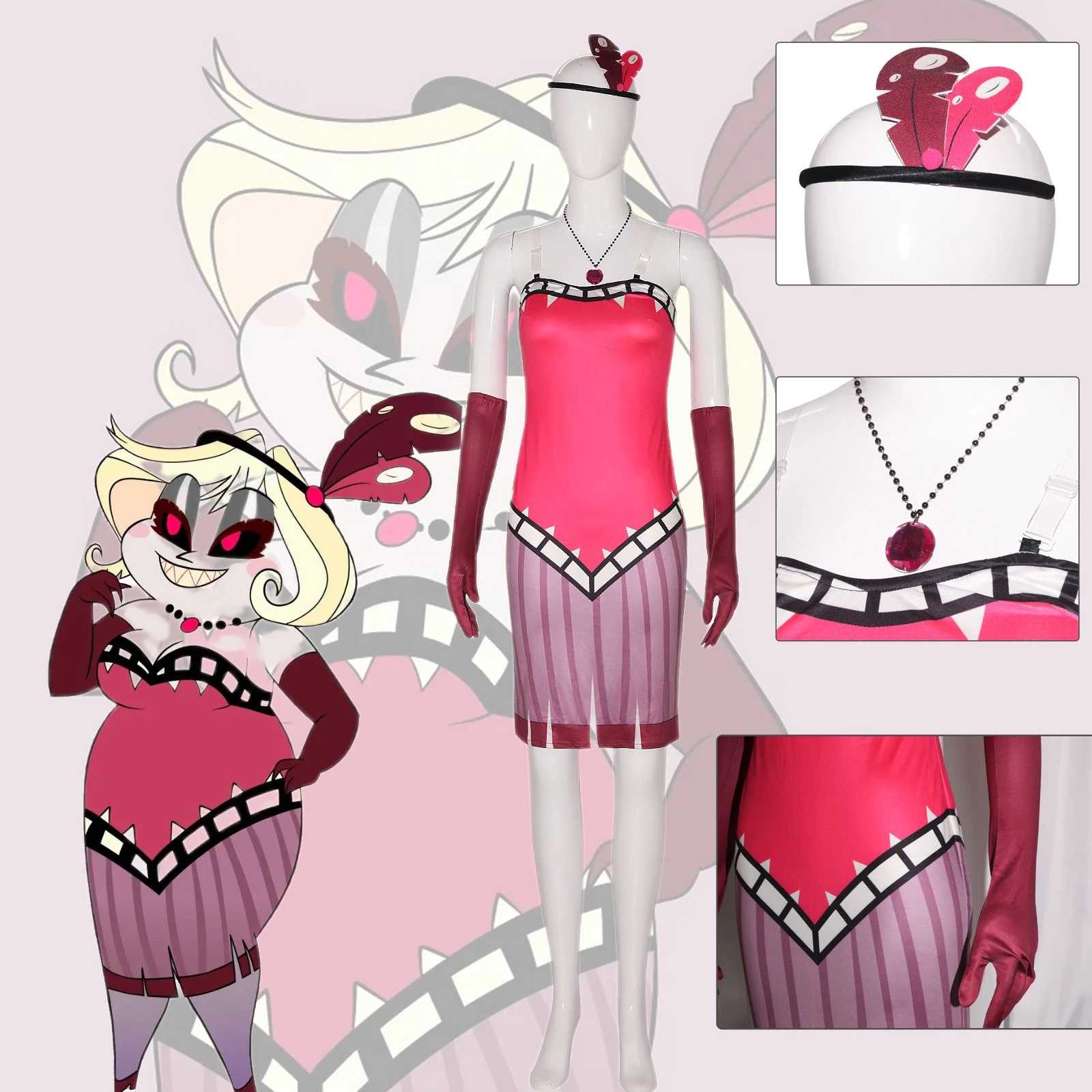 Mimzy-Cosplay-Costume-Uniform-Hazbin-Suit-Disfraz-Mujer-Adulta-Anime ...