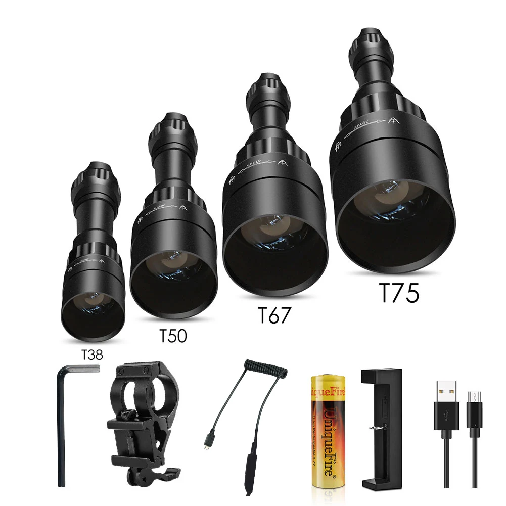 UniqueFire-1605-T38-50-67-75-IR850NM-940NM-LED-Infrared-FlashLight ...
