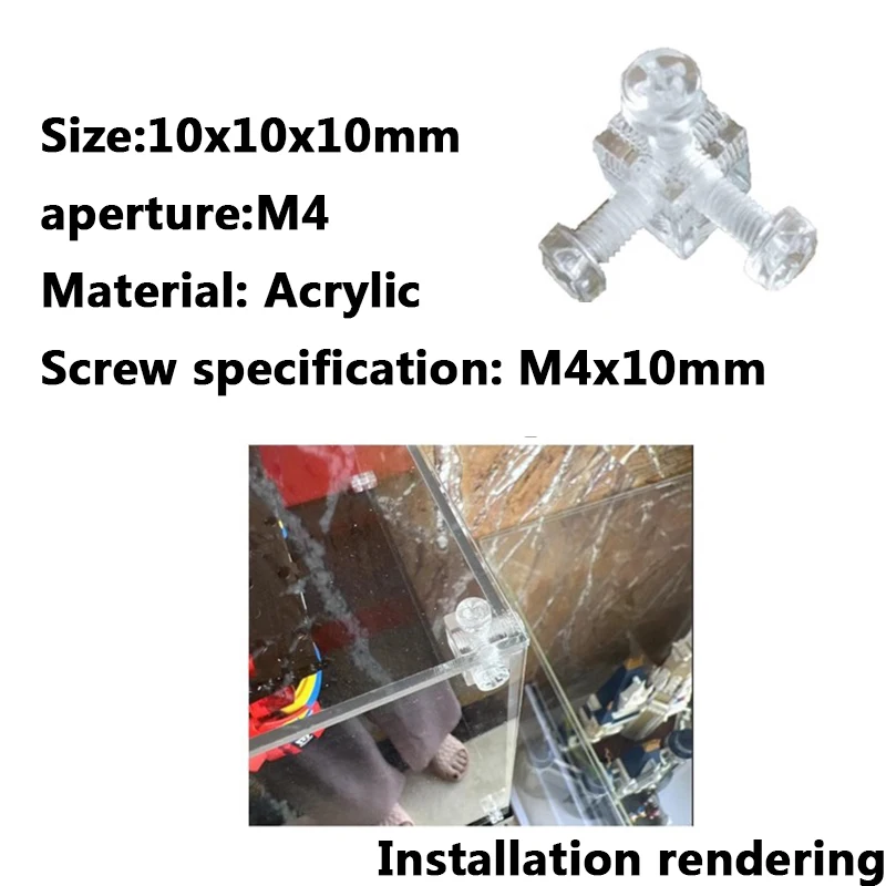 8pcs-10x10x10mm-hexagonal-nut-screw-cube-nut-three-sided-fixed-block ...