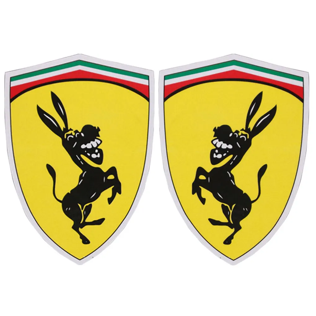 2 Pieces Car Sticker Donkey Reflective Decal Decoration Shield Vehicle ...