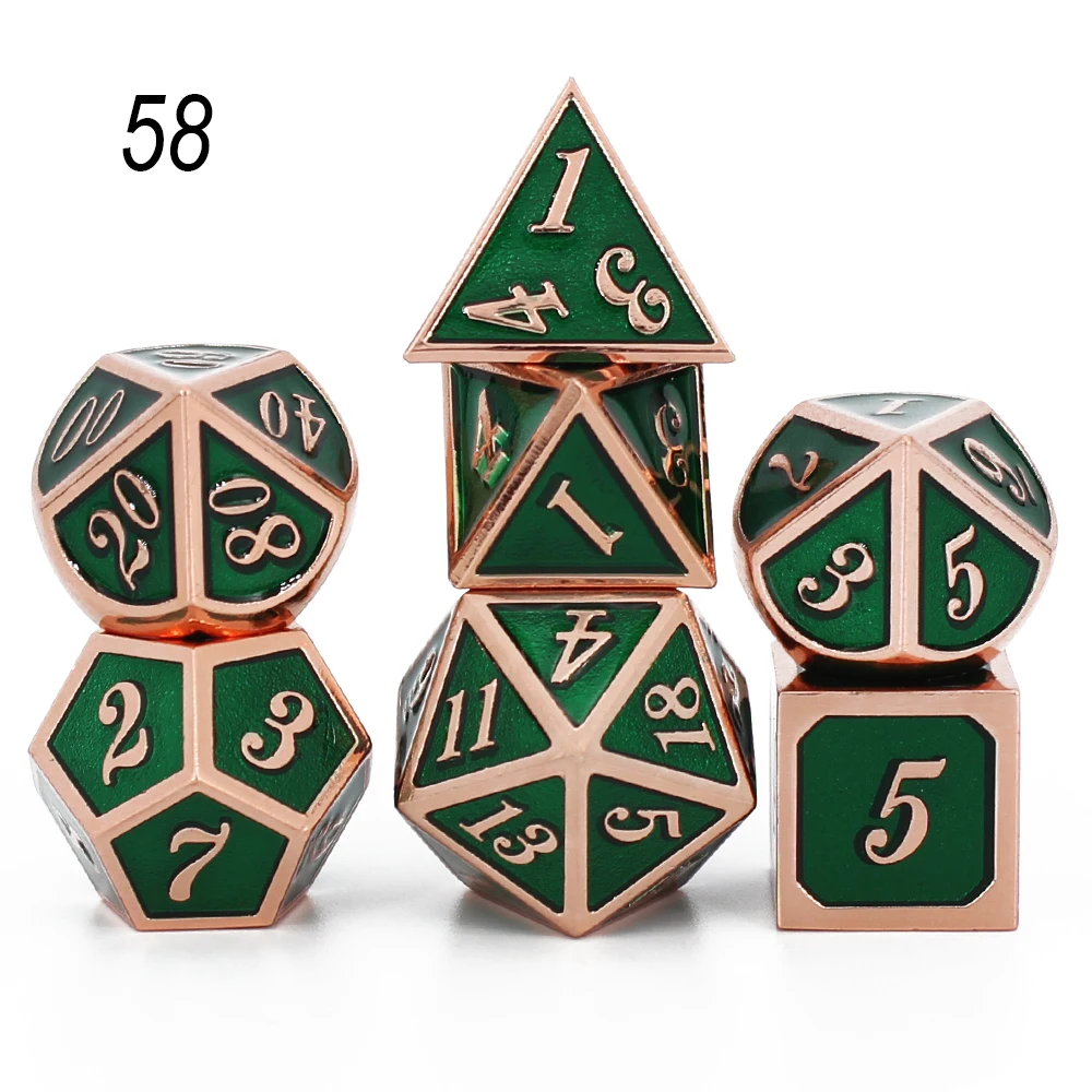 Jeu de des ,64--Jeu De Dés En Métal D4 D6 D8 D10 D % D12 D20 Pour Jeux ...
