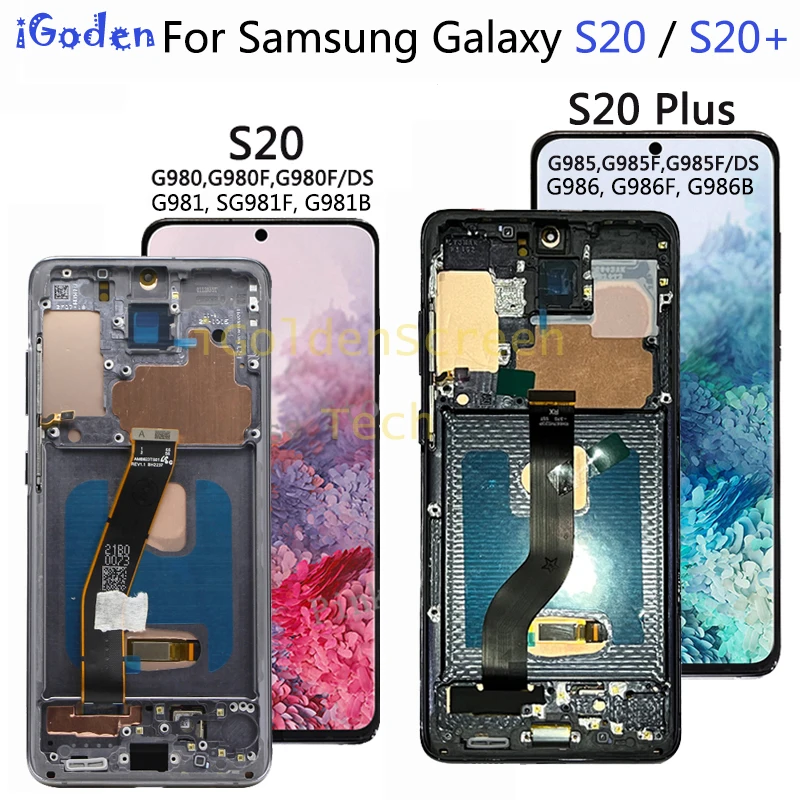 OLED For Samsung Galaxy S20 Lcd G980 G980F G981 with Frame Display ...