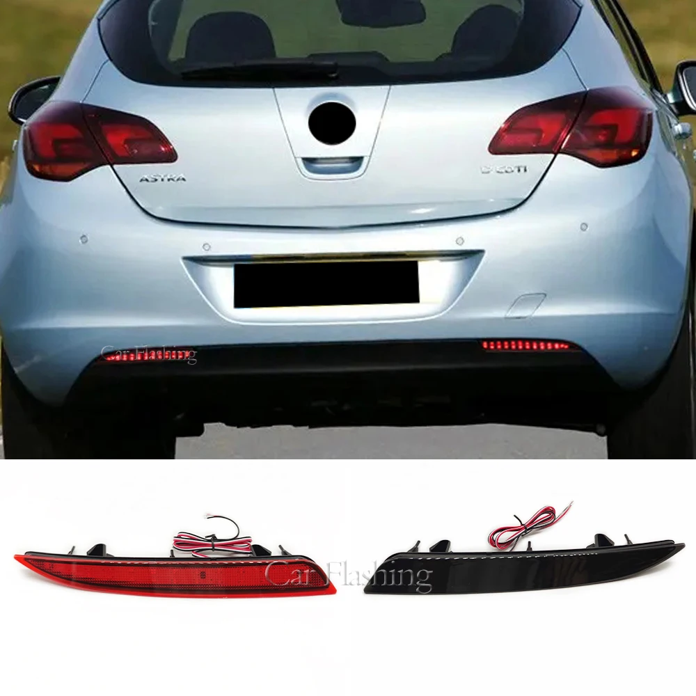 1-Set-For-OPEL-Vauxhall-Astra-J-MK-VI-2009-2015-LED-Rear-Bumper ...