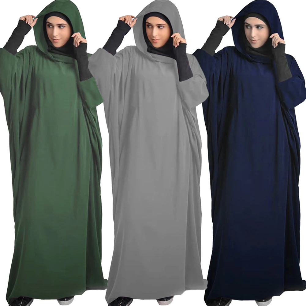 Eid-Hooded-Muslim-Women-Hijab-Dress-Prayer-Garment-Robe-Abaya-Long ...