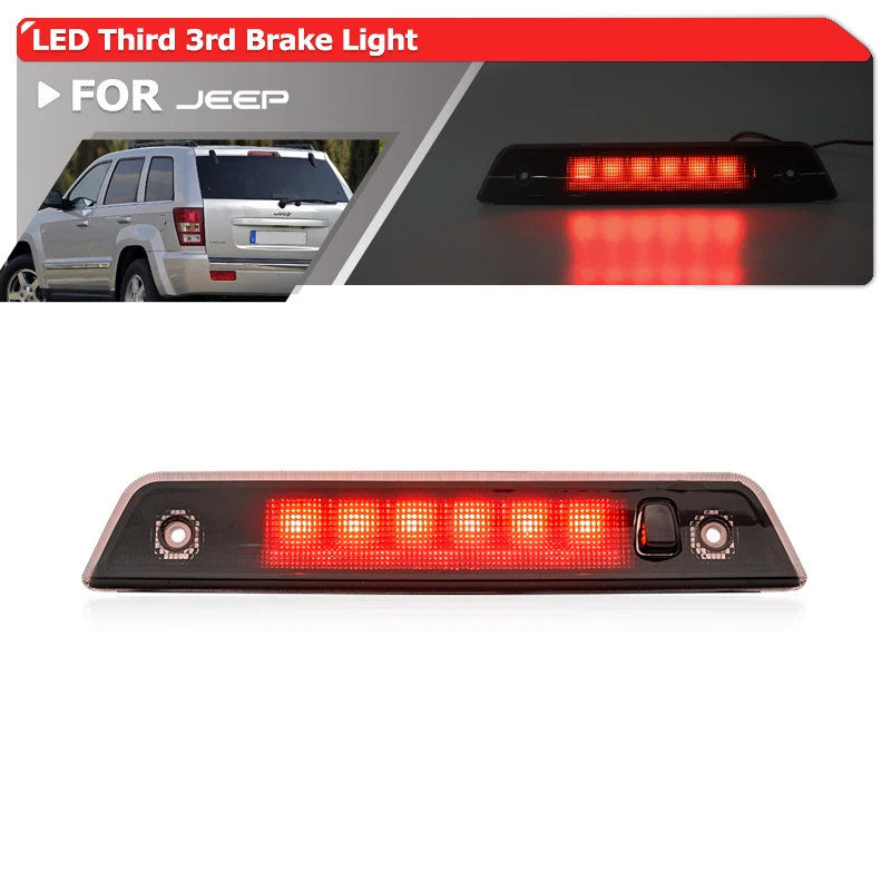 1x-Smoked-Upgraded-Led-Third-Brake-Light-Replacement-For-Jeep-Grand ...