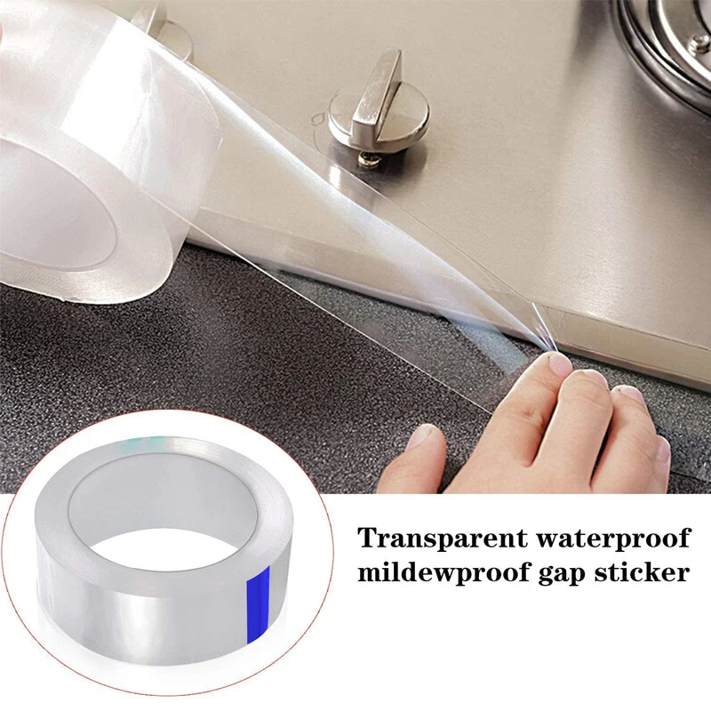 300CM-Clear-Waterproof-Self-Adhesive-Caulk-Strip-Sealing-Tape-For ...