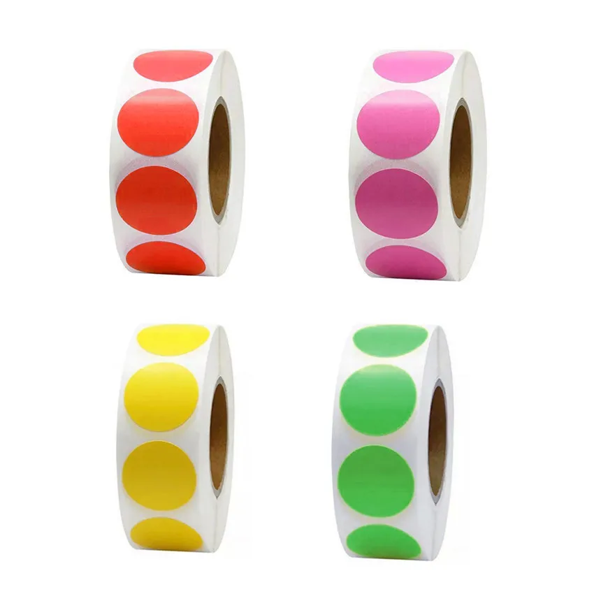 100-500Pcs-Round-Colorful-Dots-Label-Stickers-Kids-Toy-Writable-Decor ...
