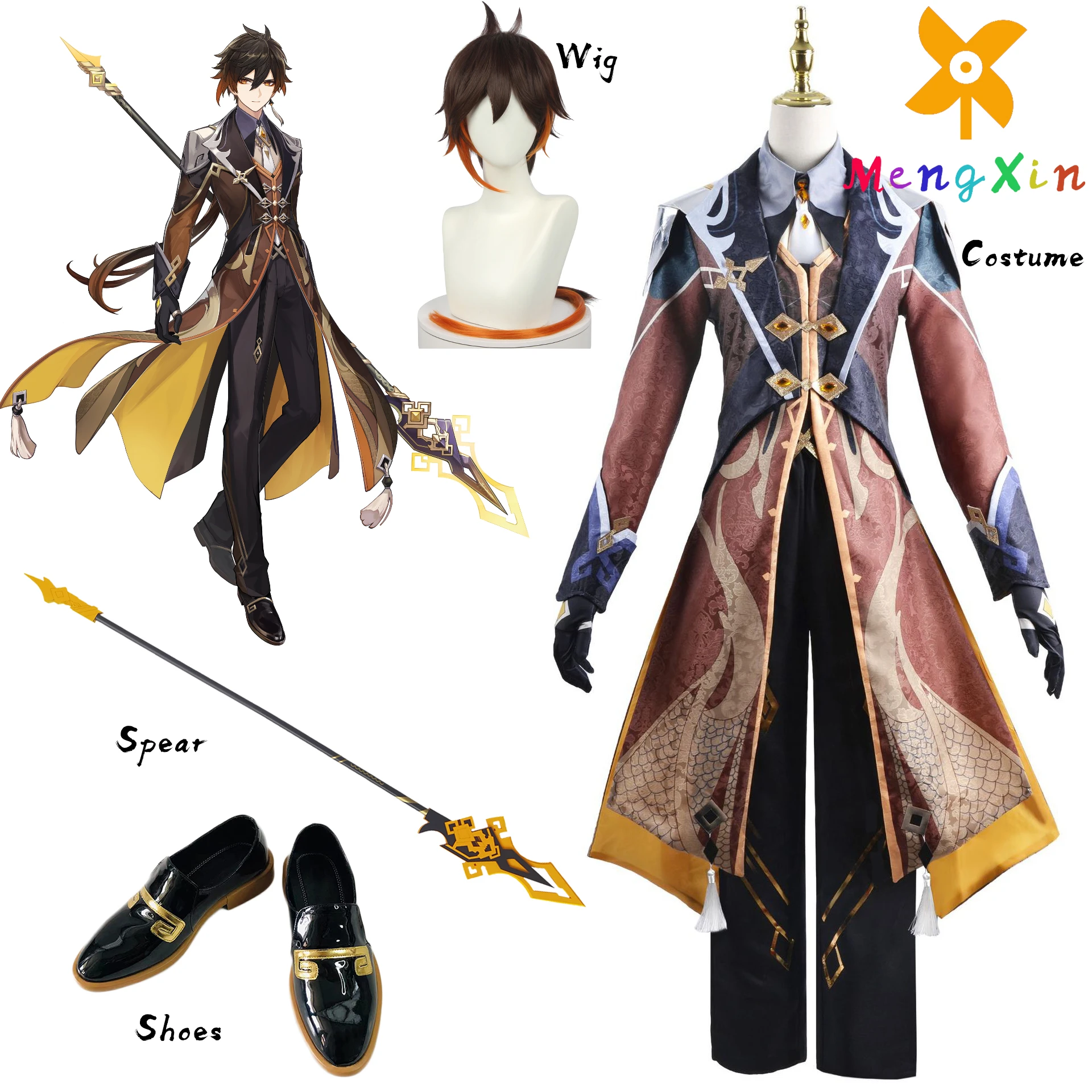 MengXin Game Genshin Impact Cosplay Liyue Morax Zhong Li Cosplay ...