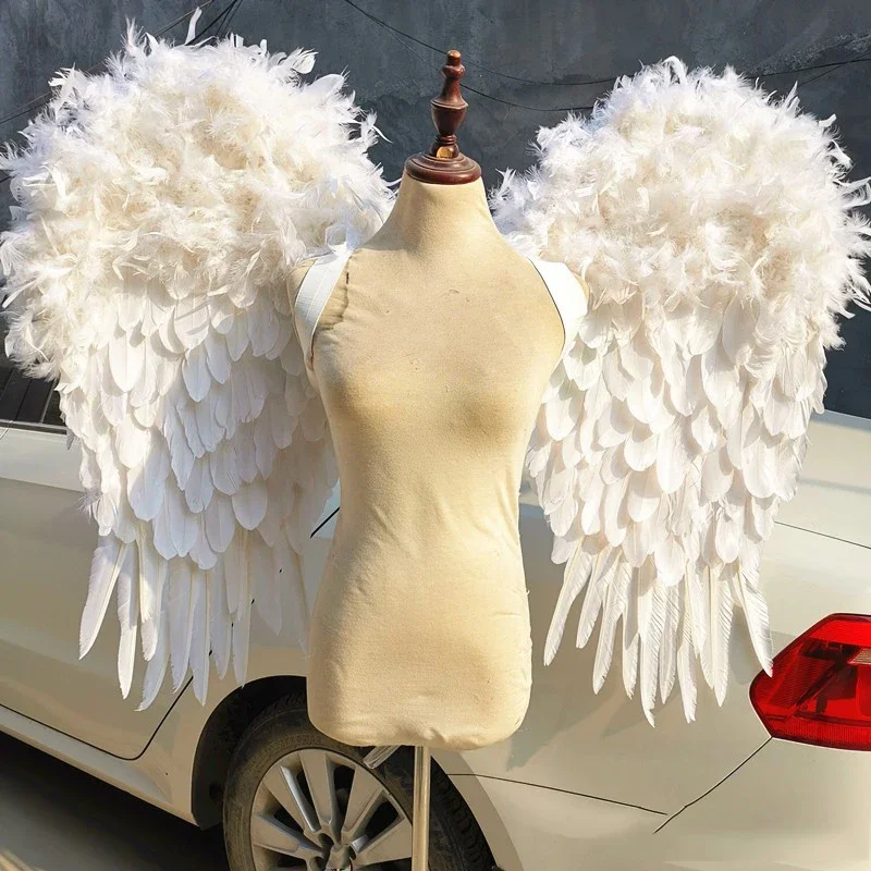 NEW Large Size White Wings Fit for Model Stage Show Photography Wedding ...