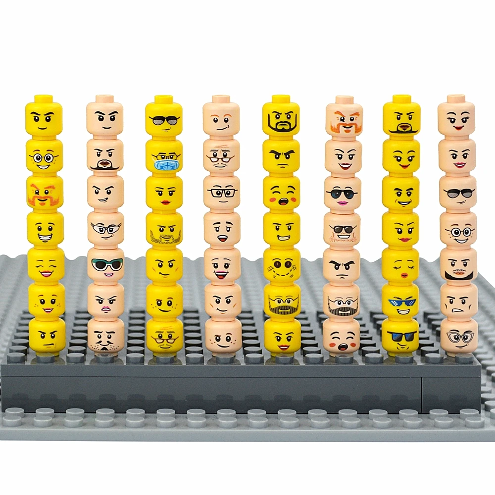 Facial Expression Diy Bricks | Building Blocks Heads | Building Blocks ...