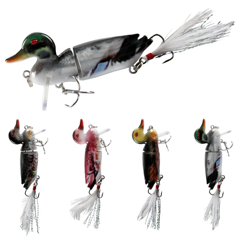 Lua Bait Fake Duck Multi-Section Lures 7cm Imitation Fake Bait Fishing ...