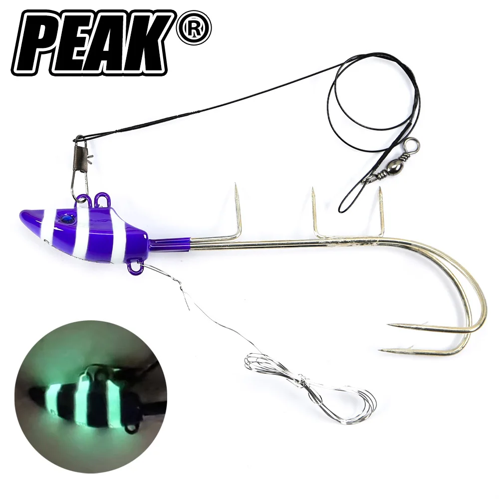 PEAK-sea-jig-hook-Trichiurus-haumela-hairtail-lure-lumious-jig-glow-in ...