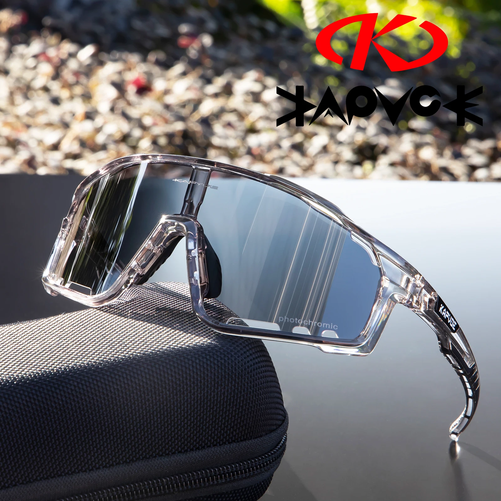 Kapvoe New Photochromic Cycling Glasses Mtb Sunglasses for Men Women ...