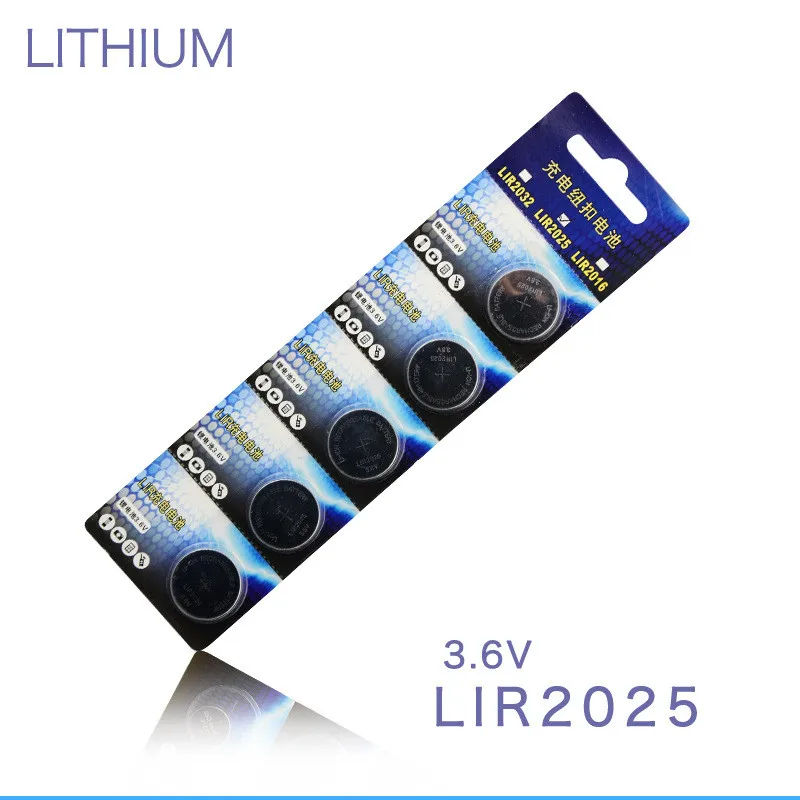 New-10Pcs-Rechargeable-Battery-LIR2025-Replaces-CR2025-ML2025-3-6V ...