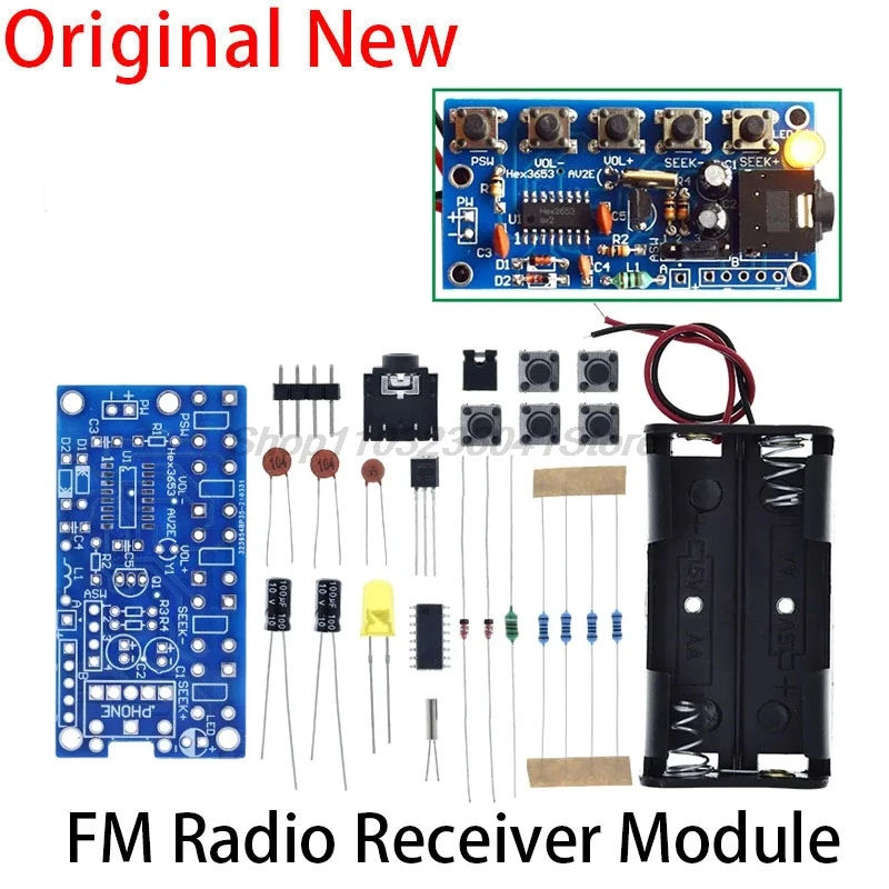 RDA5807-GS1299-DIY-Electronic-Kits-Wireless-Stereo-FM-Radio-Receiver ...