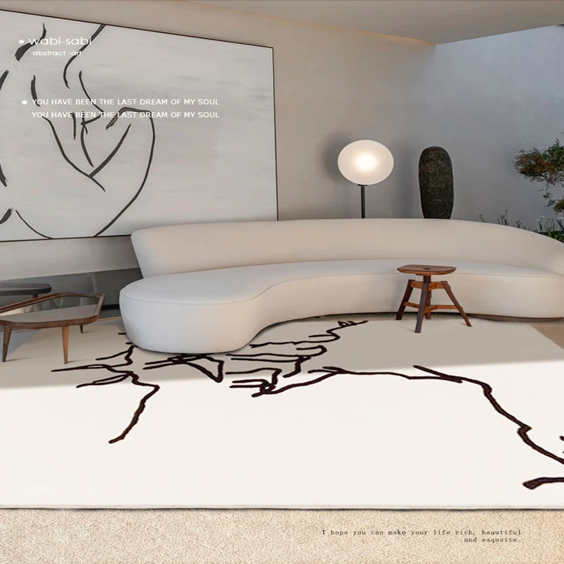 Nordic-Light-Luxury-Bedroom-Carpet-Simple-Living-Room-Sofa-Coffee-Table ...