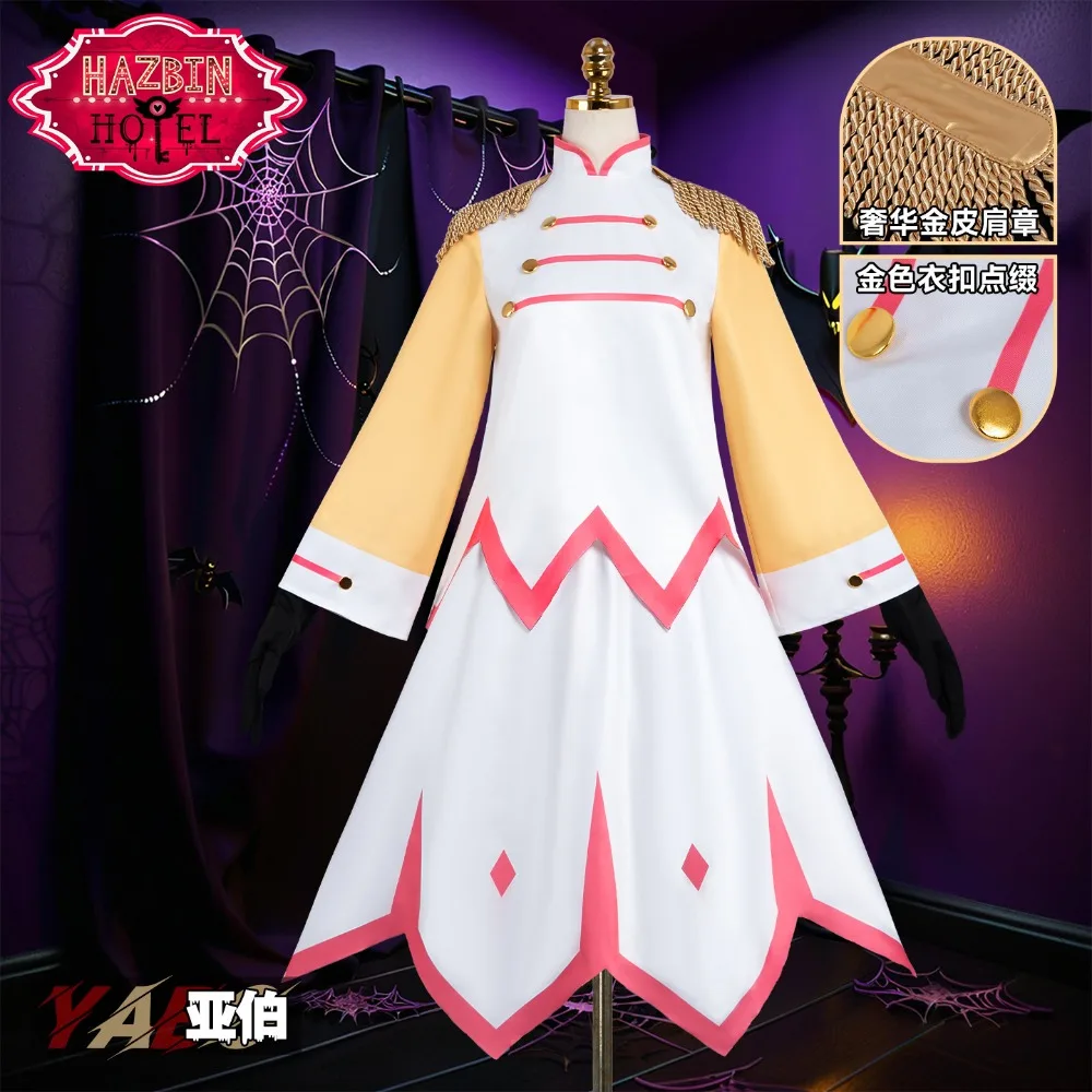 Hazbin Hotel Abel Cosplay Costume White Top Skirt Glove Suit Anime ...