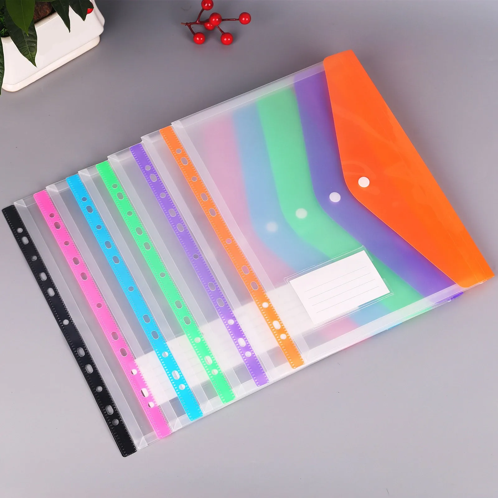 Multi-use Waterproof Transparent Document Storage Frosted Bag Three ...