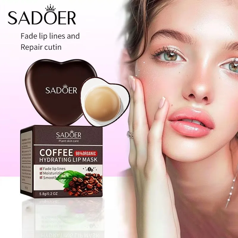 SADOER Coffee Moisturizing Lip Mask for Lip skin Care Fade Lip Lines ...