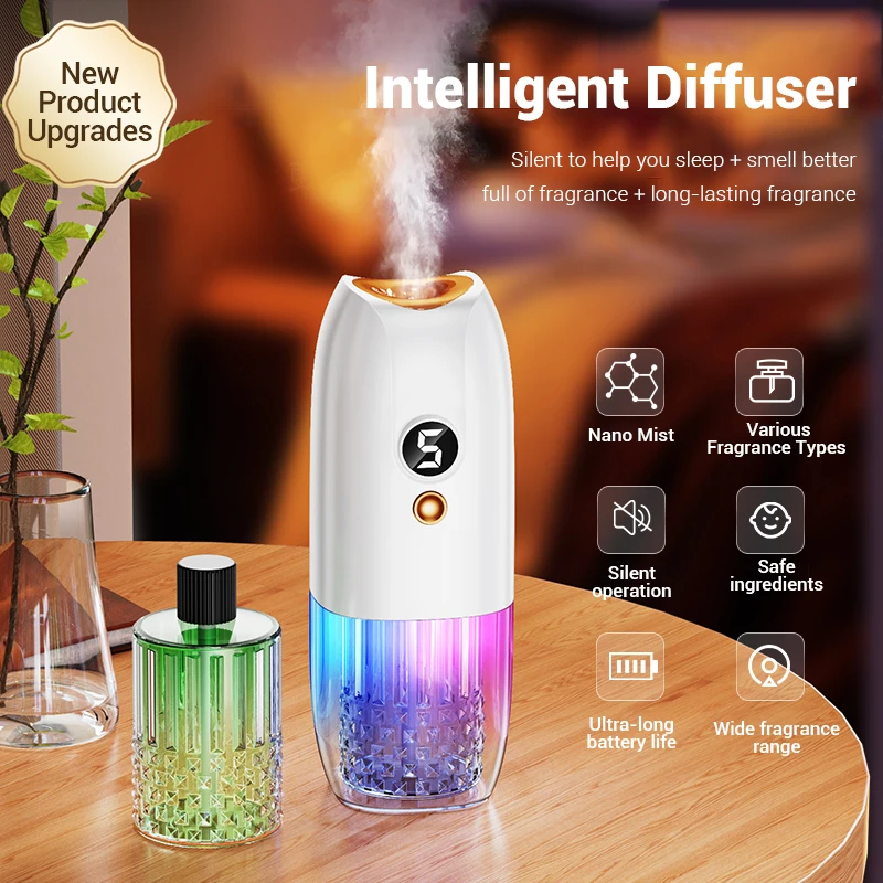 5-Gear-Aroma-Diffuser-for-Home-Fragrance-Colorful-Light-LCD-Essential ...