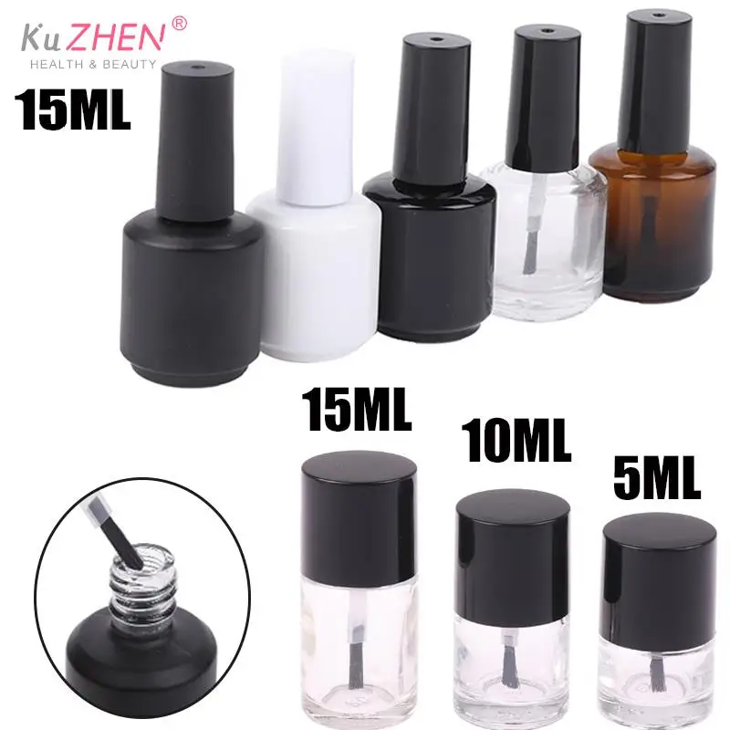 5-10-15ml-Empty-Transparent-Glass-Nail-Polish-Bottle-Empty-With-Lid ...