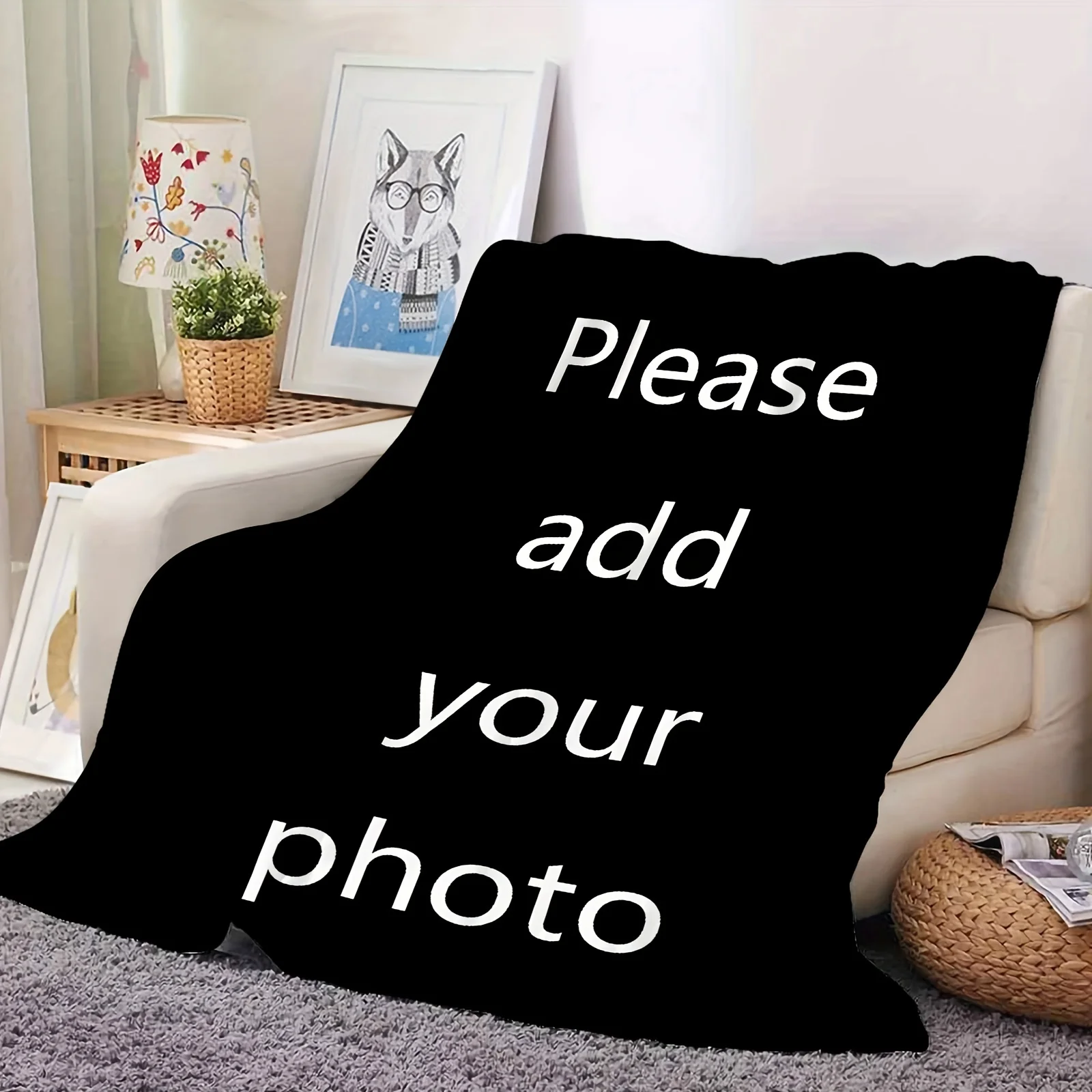 [Custom Photo Blanket] Personalized Custom Photo Flannel Fleece Blanket ...