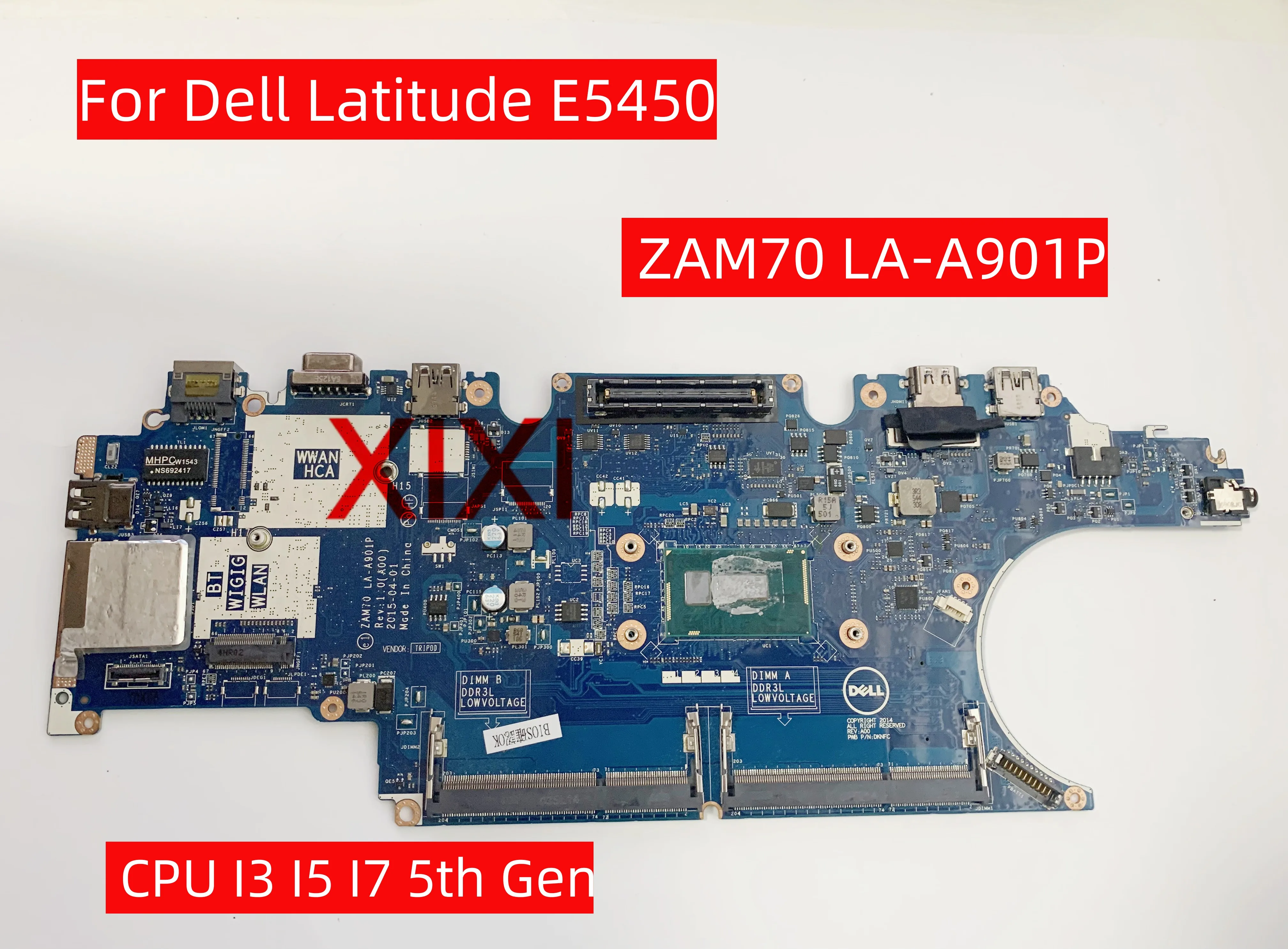 Zam70 La-a901p For Dell Latitude E5450 Laptop Motherboard With Cpu I3 I5 I7 5th Gen 100% Fully ...