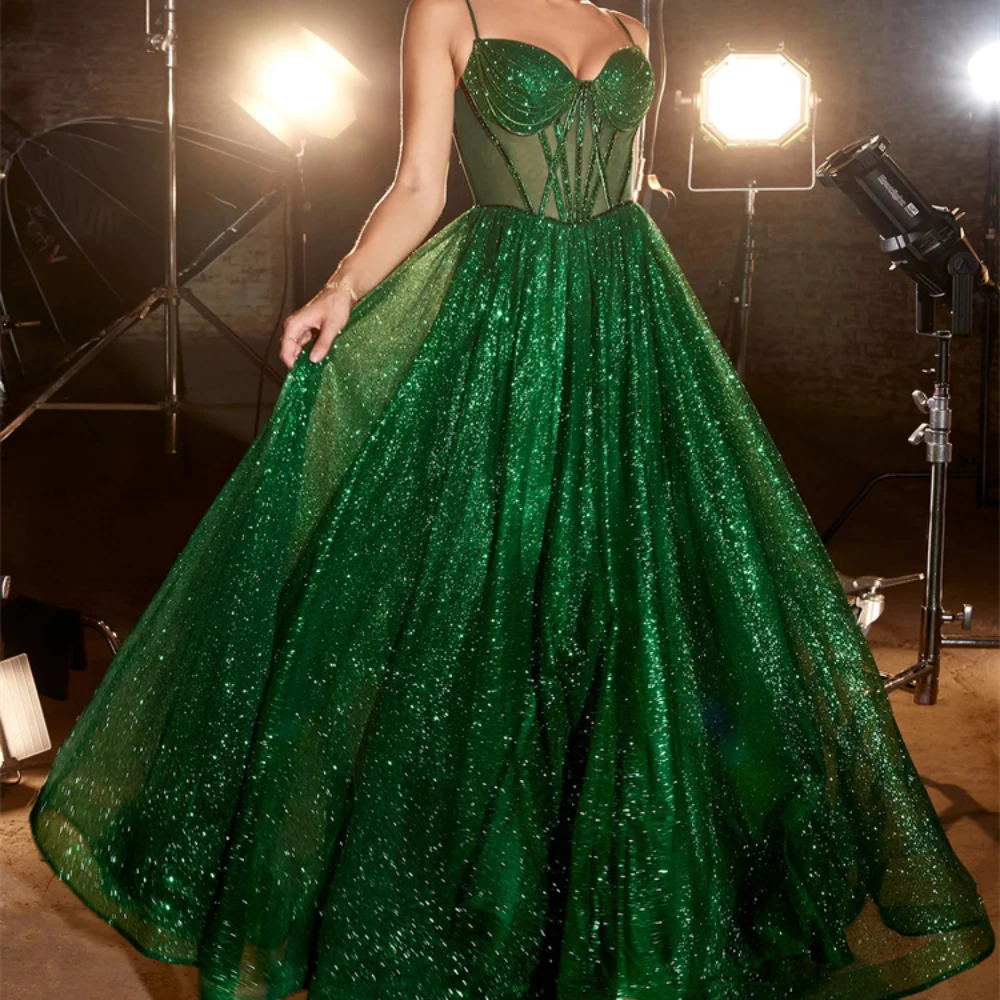 New-Arrival-Sweetheart-Neckline-Bodice-sSpaghetti-Straps-A-Line-Prom ...