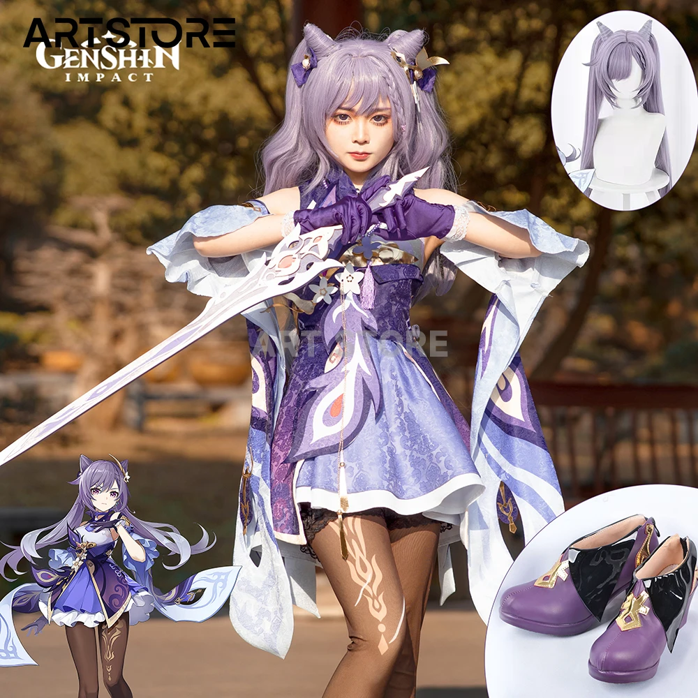 Keqing-Cosplay-Game-Genshinimpact-Costume-Anime-Uniform-Wig-Dress ...