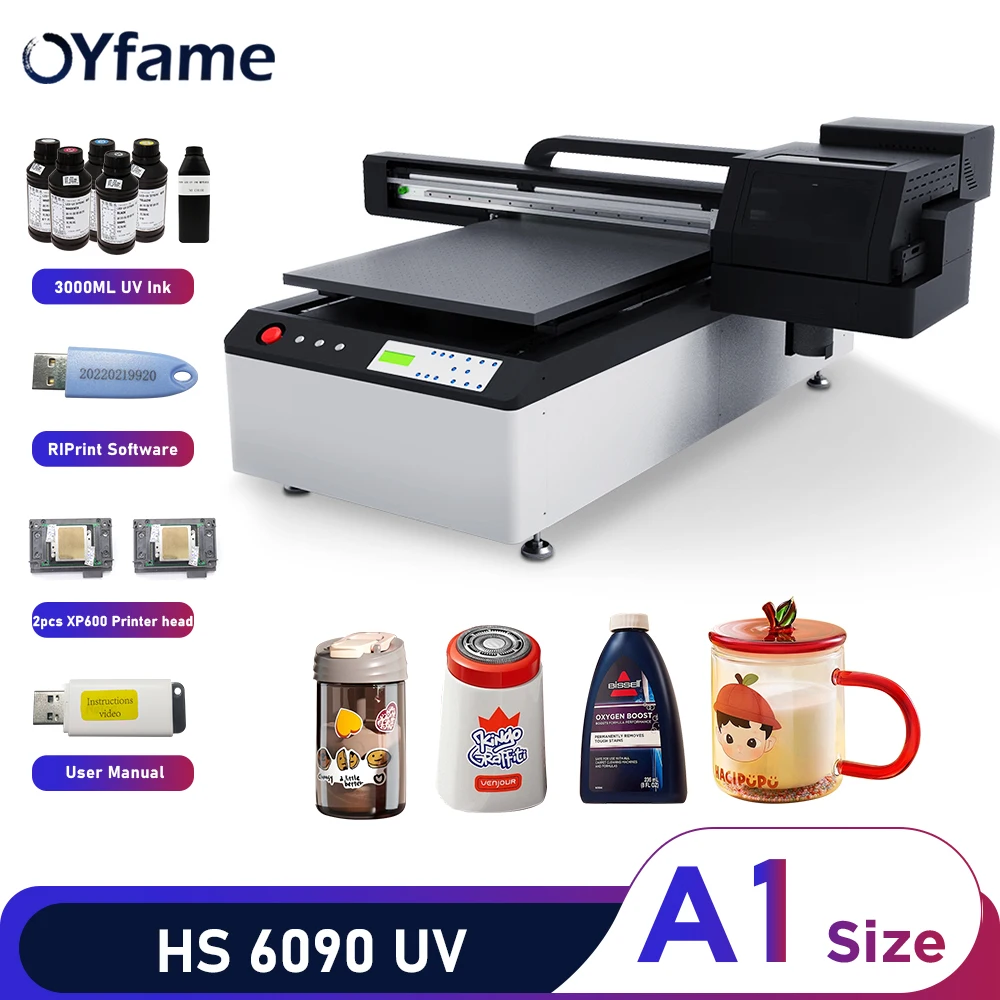 OYfame-6090-UV-Printer-Machine-A1-UV-Flatbed-Printer-dual-xp600-uv-DTF ...