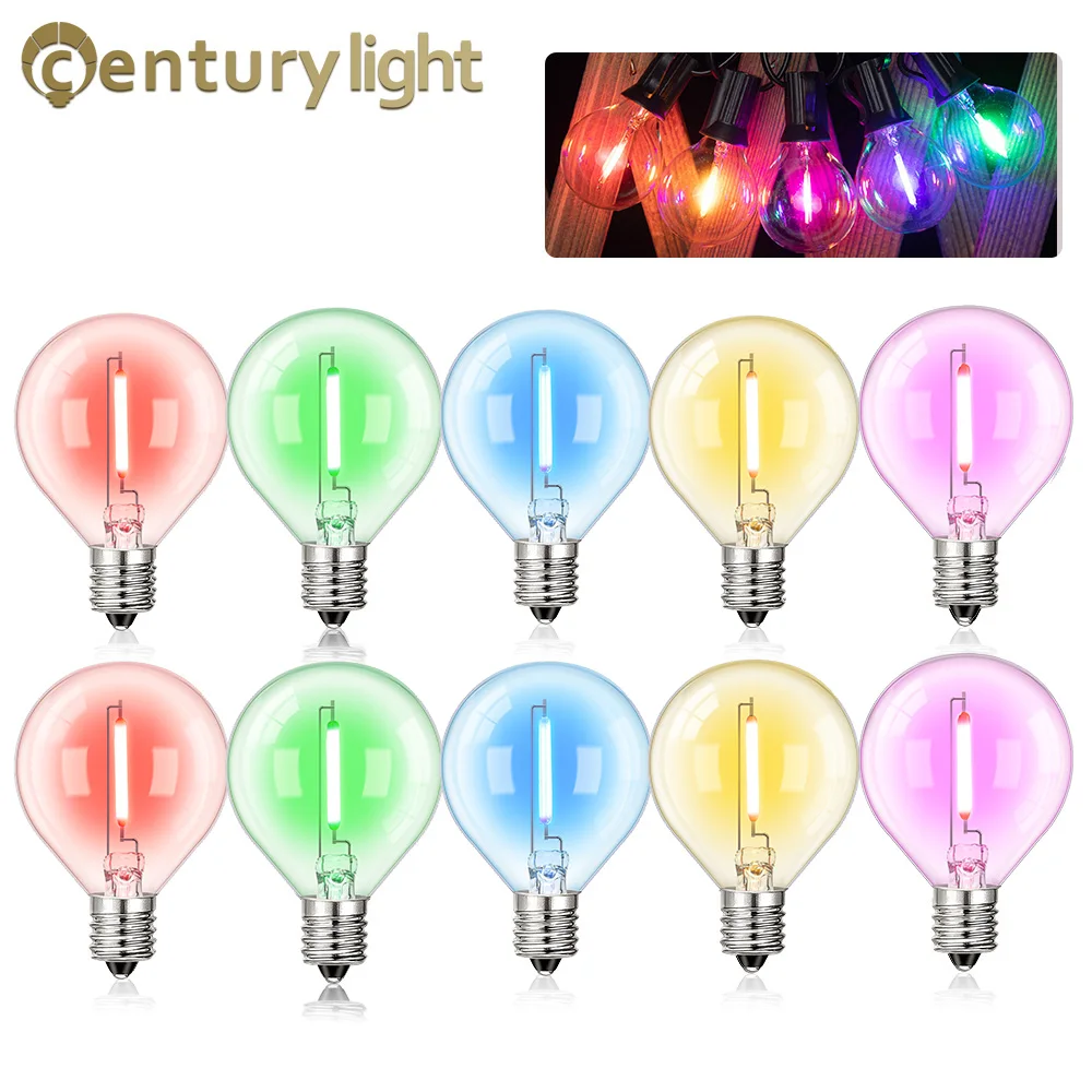 Multicolor-Led-Replacement-Bulb-G40-Colored-Filament-Bulb-1W-E12-RGB ...