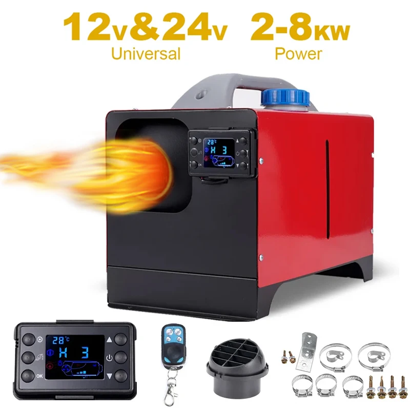 Car-Heater-All-Diesel-Heater-8000W-12V-24V-Parking-Heater-Warmer-LCD ...