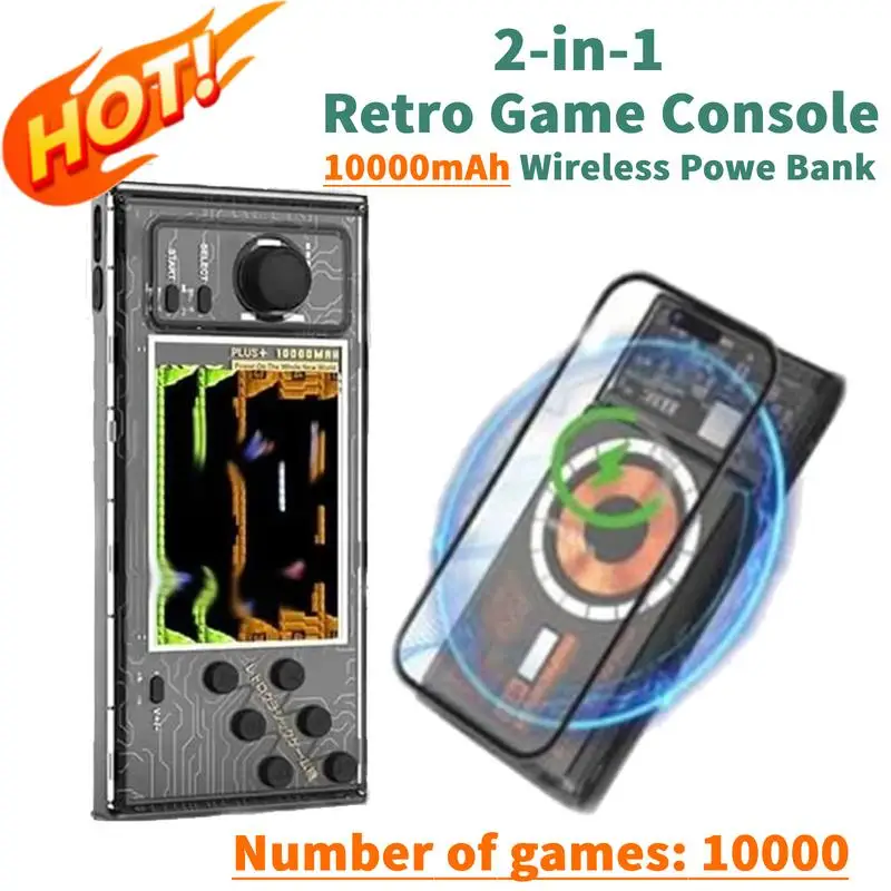 2-IN-1 Portable Mini game machine 10000 Games Retro Game Console with ...