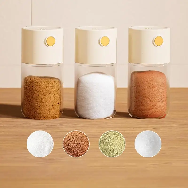 Press-Salt-Dispenser-Salt-And-Pepper-Shakers-Measuring-Seasoning ...