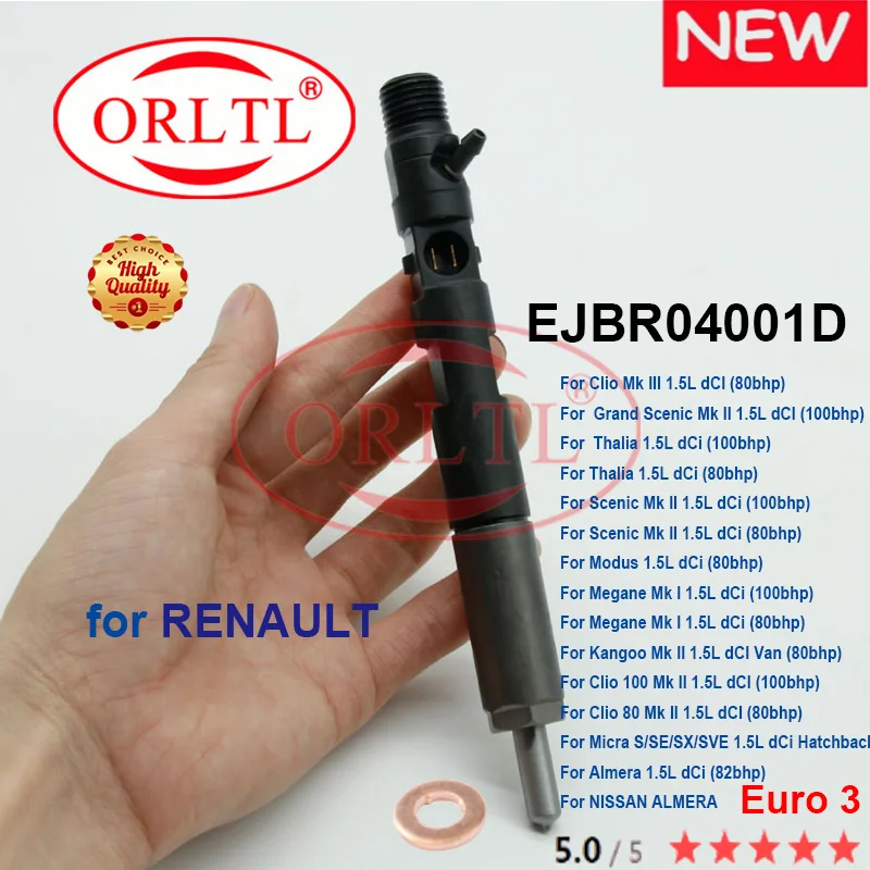Novo 166009384r ejbr04001d para nissan renault comum trilho diesel ...