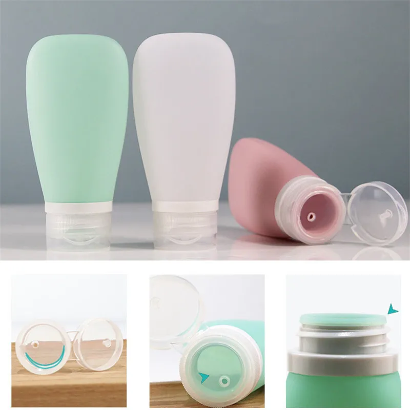 Silicone Travel Bottles Leak Proof Squeezable Refillable Containers ...