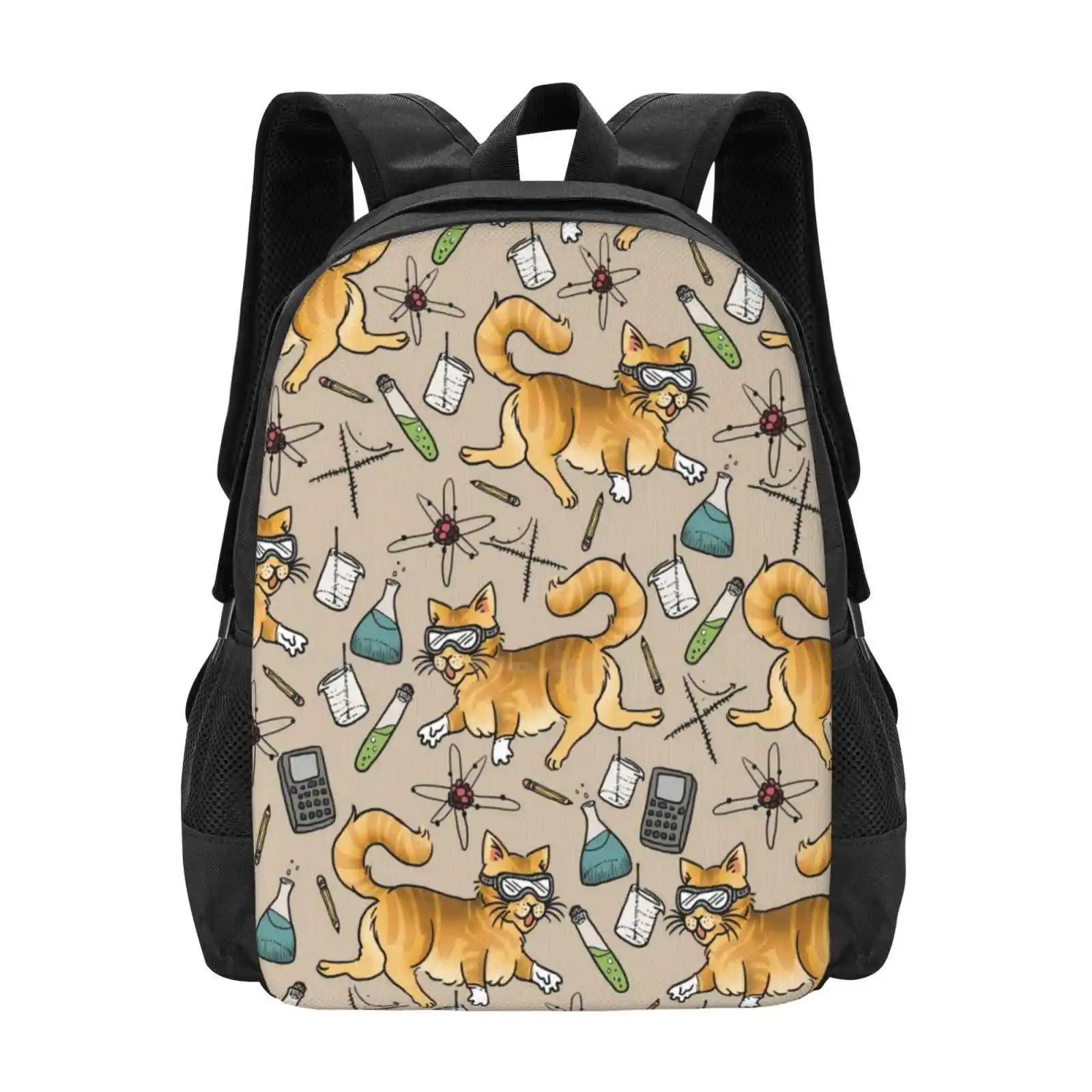 Stem-Cats-3D-Print-Design-Backpack-Student-Bag-Stem-Science-Technology ...