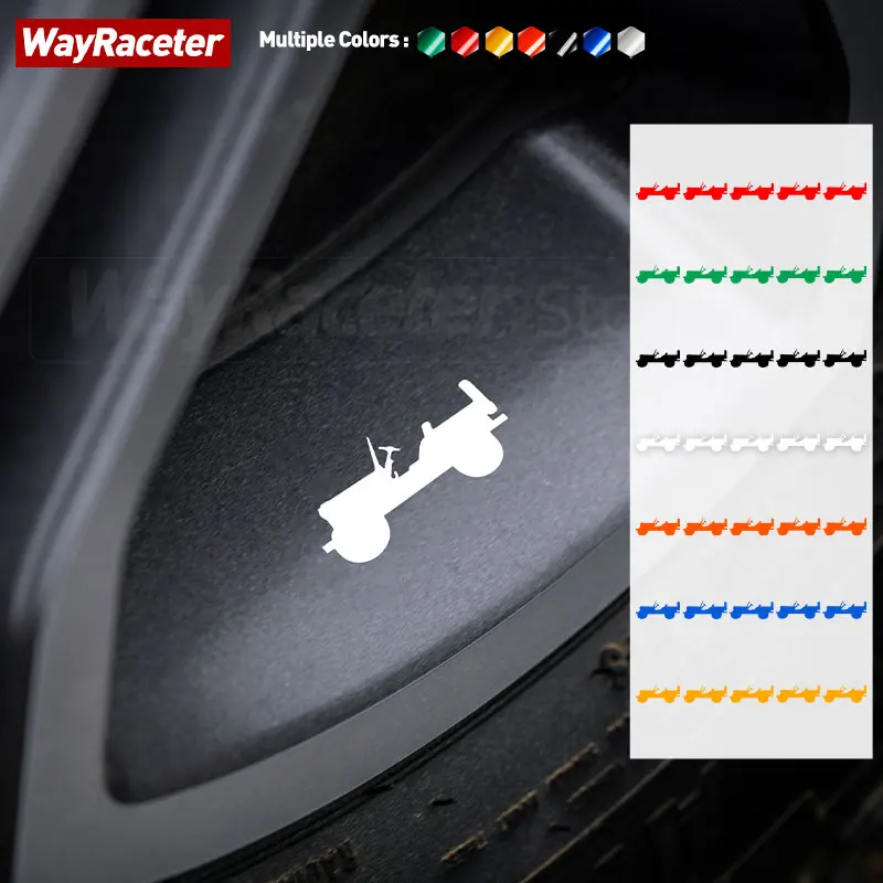 5 Pcs Car Tires Alloy Rim Wheel Sticker Reflective Graphics Vinyl Decal ...